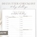 Declutter Checklist Editable PDF Declutter Challenge Declutter by ...
