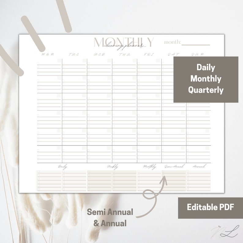 Cleaning Planner Printable Cleaning Schedule Editable PDF Weekly ...