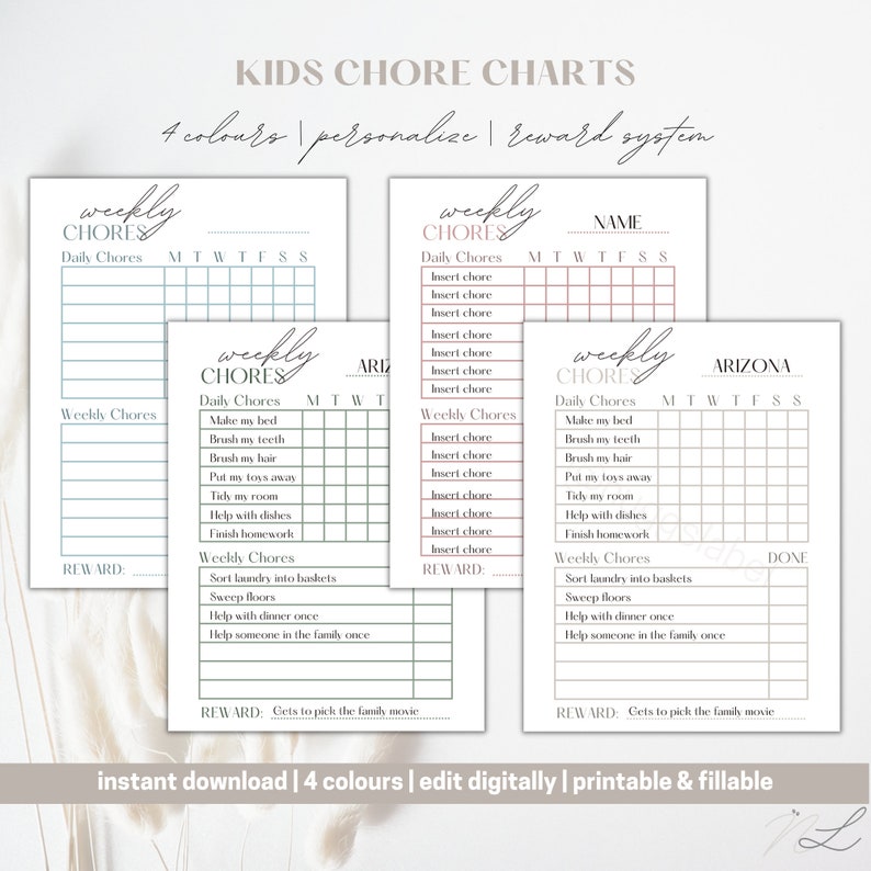 Cleaning Planner Bundle Template Weekly Cleaning Schedule Editable ...