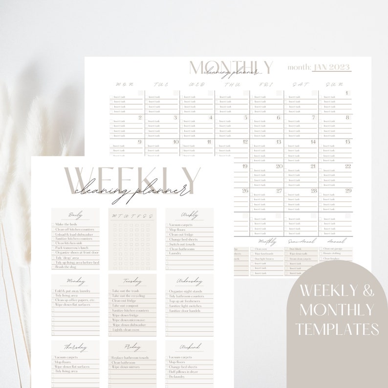 Cleaning Planner Printable Canva Template Cleaning Checklist Printable ...