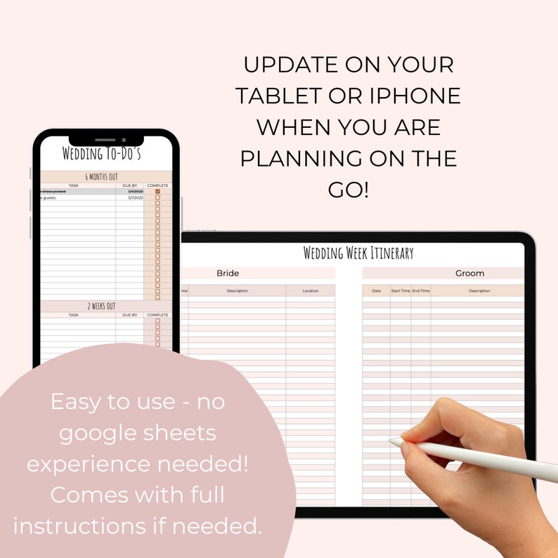 Wedding Planner Checklist Wedding Budget Google Sheets Spreadsheet ...