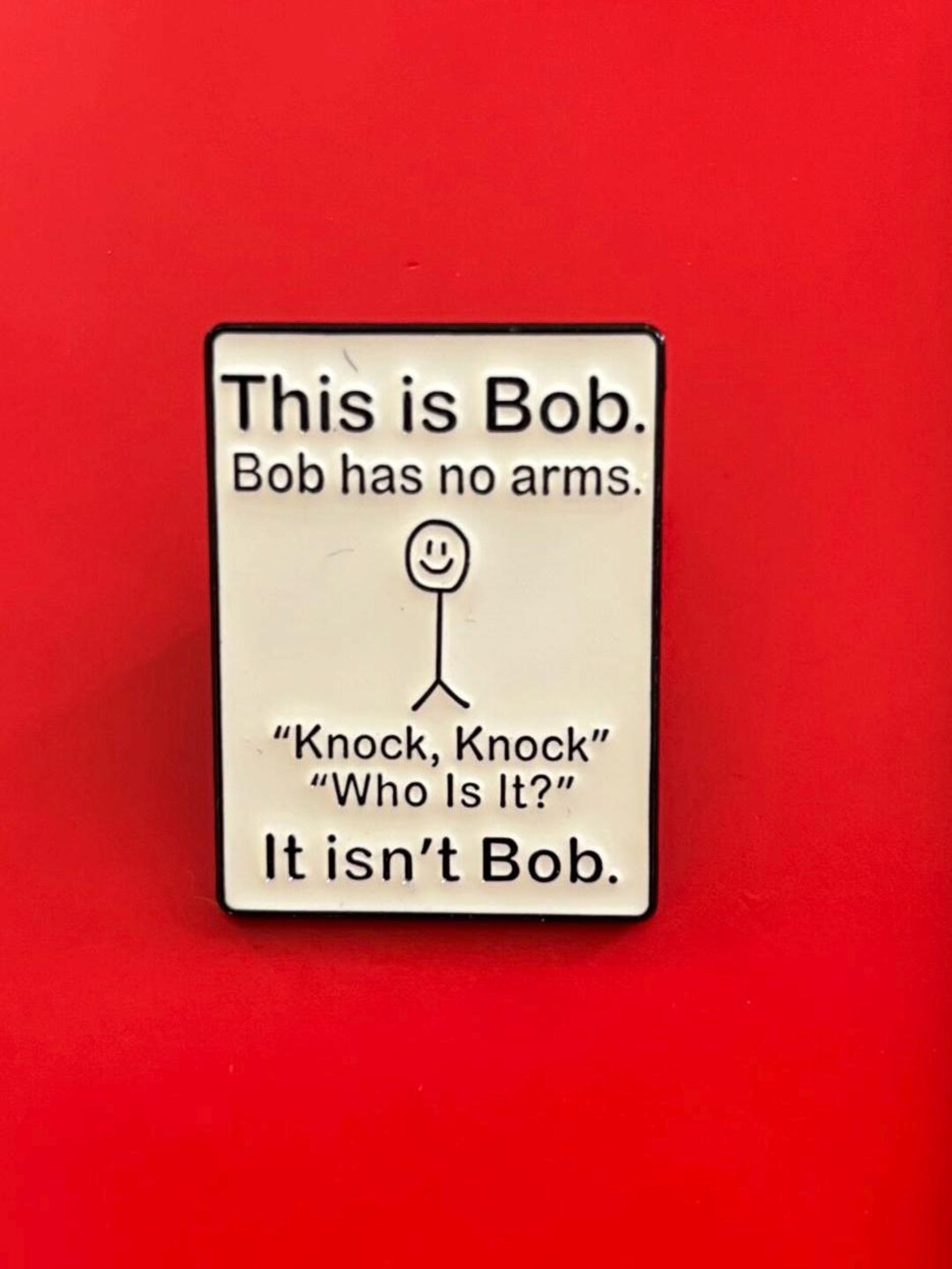 Enamel Pin Stick Figure Bob Knock Knock Lapel Pin Meme Y2k Gen Z ...