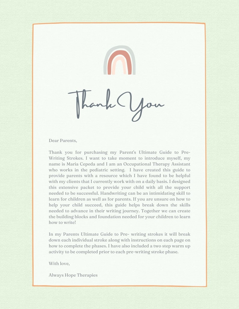 OT- Parents Ultimate Guide to Pre Writing Strokes - Etsy