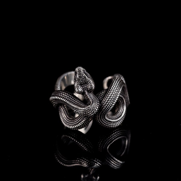 Silver Snake Ring - Etsy