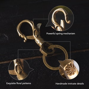 Brass Flower Keychain. Flower Key Ring. Nature Lover Gift. Gift for Her ...