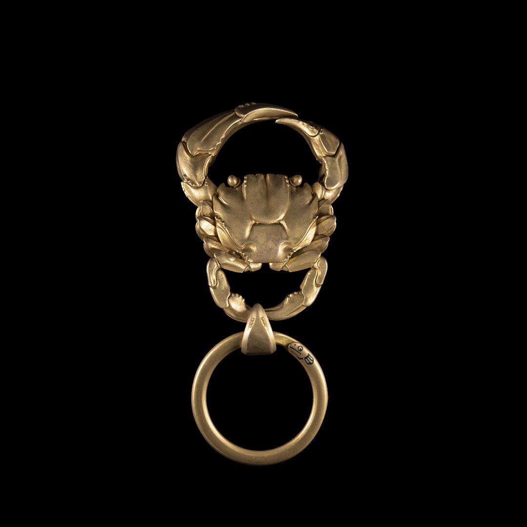 Brass Crab Keychain. Crab Enthusiast Gift. Nautical Gift. Ocean Lovers ...