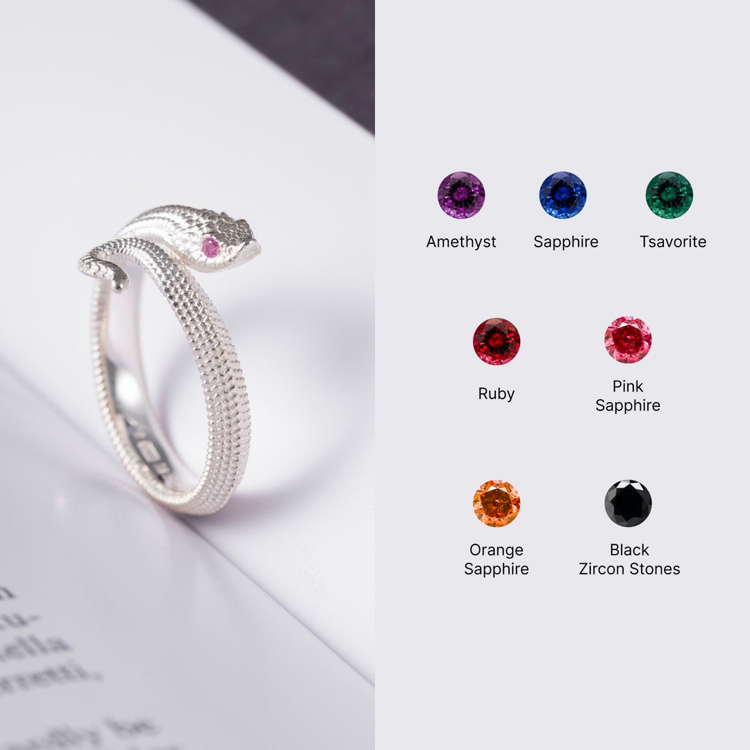 Custom Hognose Snake Ring.gemstone Ring.snake Ring.animal Lover Gift ...