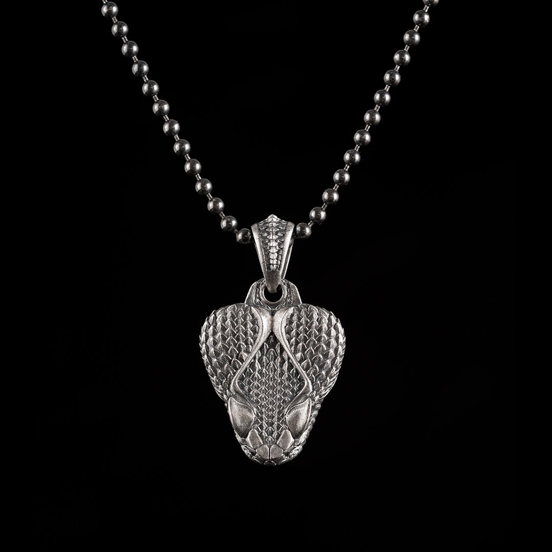 Silver Rattlesnake Head Clip Pendantreptile Lovers Giftsnake Decorviper ...