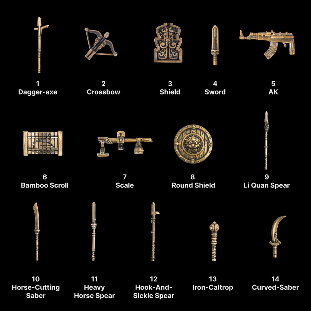 14 Pieces Extra Weapons for Soldier General Figurine Statue Ornament ...