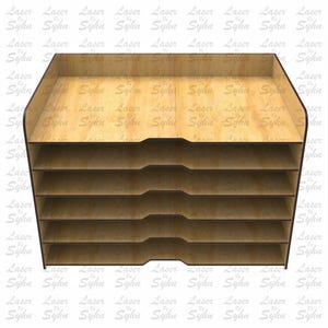 Laser Cut A3 Paper Organizer SVG, File Storage Organizer SVG, Office ...