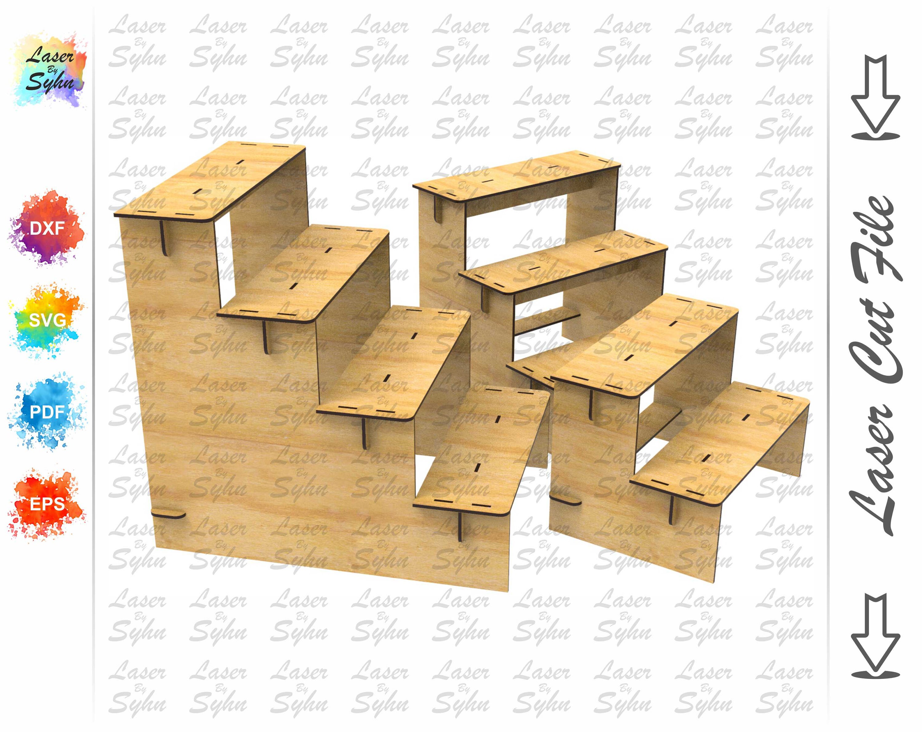 Laser Cut Demountable Display Stand SVG Files, Retail Counter Display ...