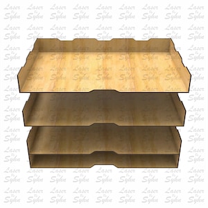 Laser Cut A3 Stackable Paper Stand SVG, Stackable Paper Storage Rack ...