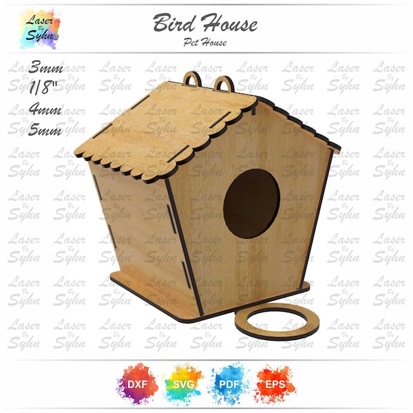 Bird House Laser File - Etsy UK