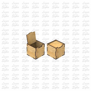 Laser Cut Wooden Cube Box SVG, Plywood Storage Cube Box SVG, Cube Box ...