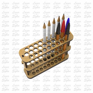 Laser Cut Pen Display Stand SVG, Pencil Display Stand SVG, Ballpoint ...
