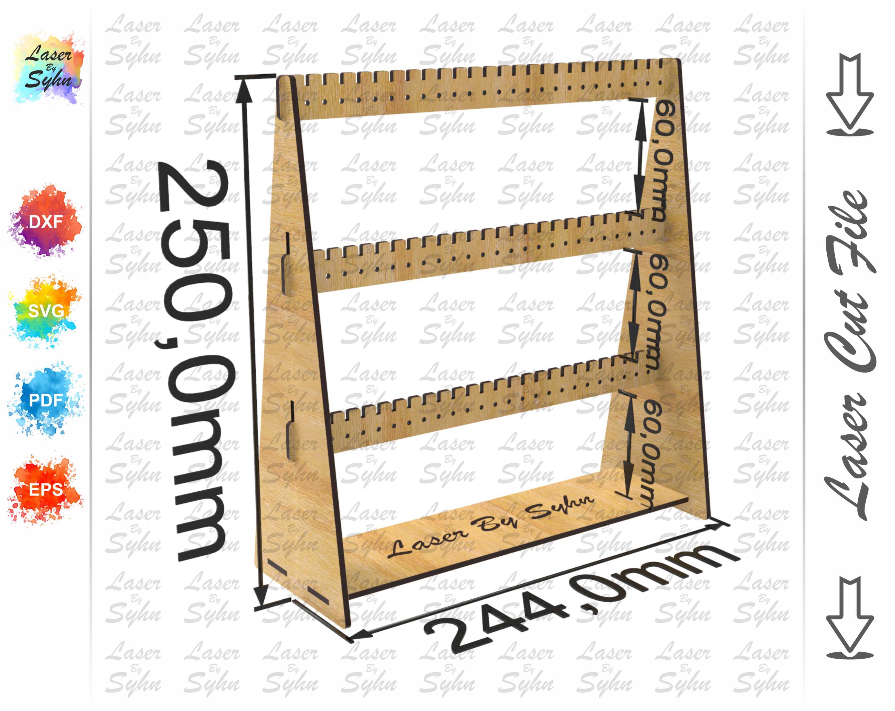 Laser Cut File Earring Retail Display Stand SVG, Jewelry Retail Display ...