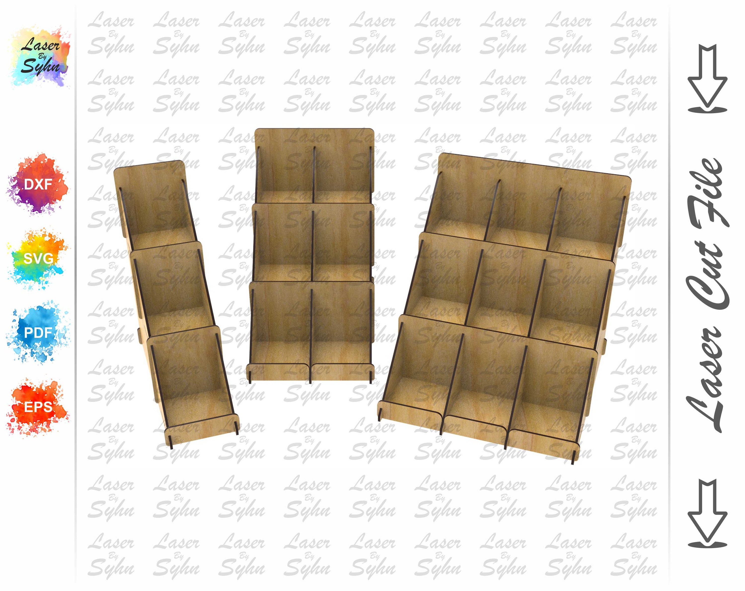 Laser Cut 3 Tiers Retail Product Display Stand SVG 3 - Etsy