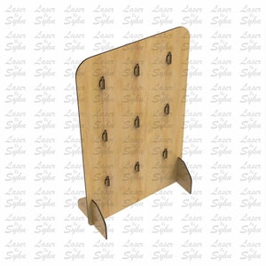 Laser Cut Key Chain Display Stand SVG, Jewelry Display Stand Laser Cut ...