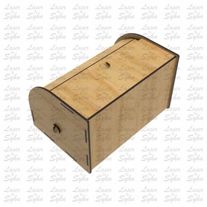 Laser Cut Bread Storage Box SVG, Wooden Storage Box SVG, Wooden Box ...