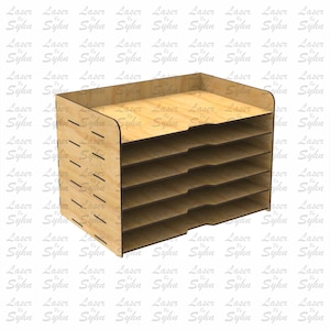 Laser Cut A3 Paper Organizer SVG, File Storage Organizer SVG, Office ...