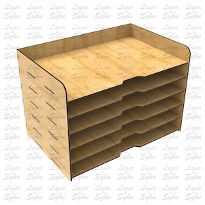 Laser Cut A3 Paper Organizer SVG, File Storage Organizer SVG, Office ...
