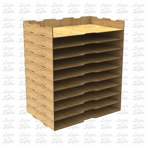 A3 Paper Organizer Laser Cut File – Stackable Desktop File Holder - Etsy