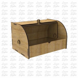 Laser Cut Bread Storage Box SVG, Wooden Storage Box SVG, Wooden Box ...