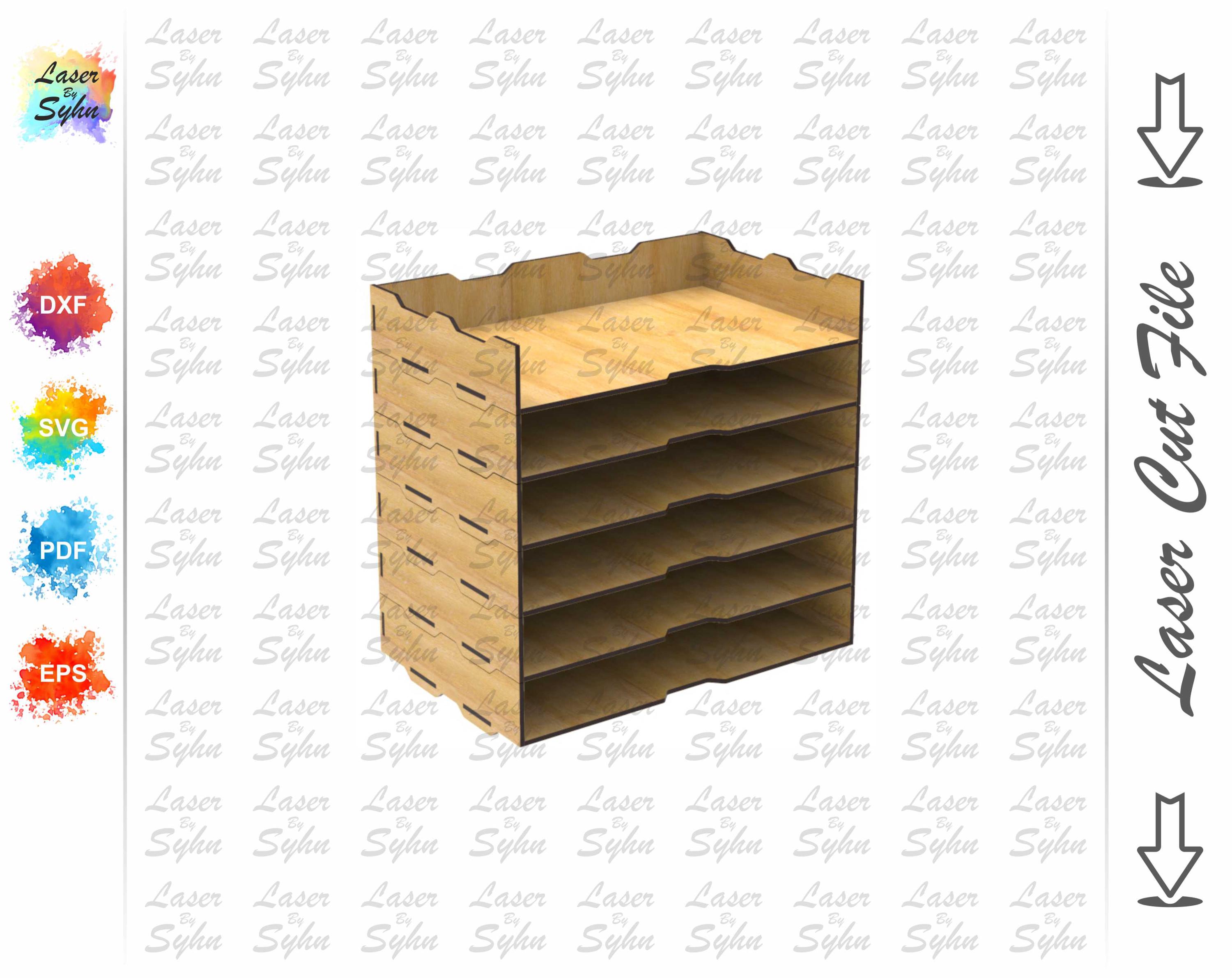 A4 Paper Organizer Laser Cut File – Stackable Desktop File Holder - Etsy