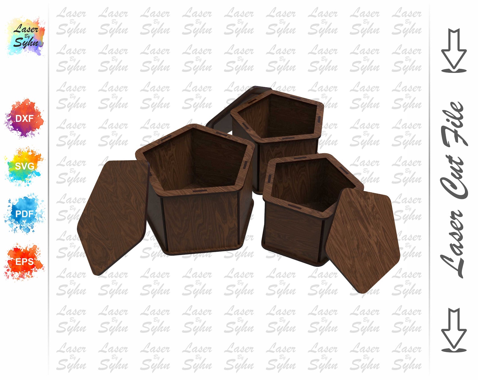 Laser Cut Wooden Box SVG, Laser Cutting File SVG , Birthday Gift Box ...