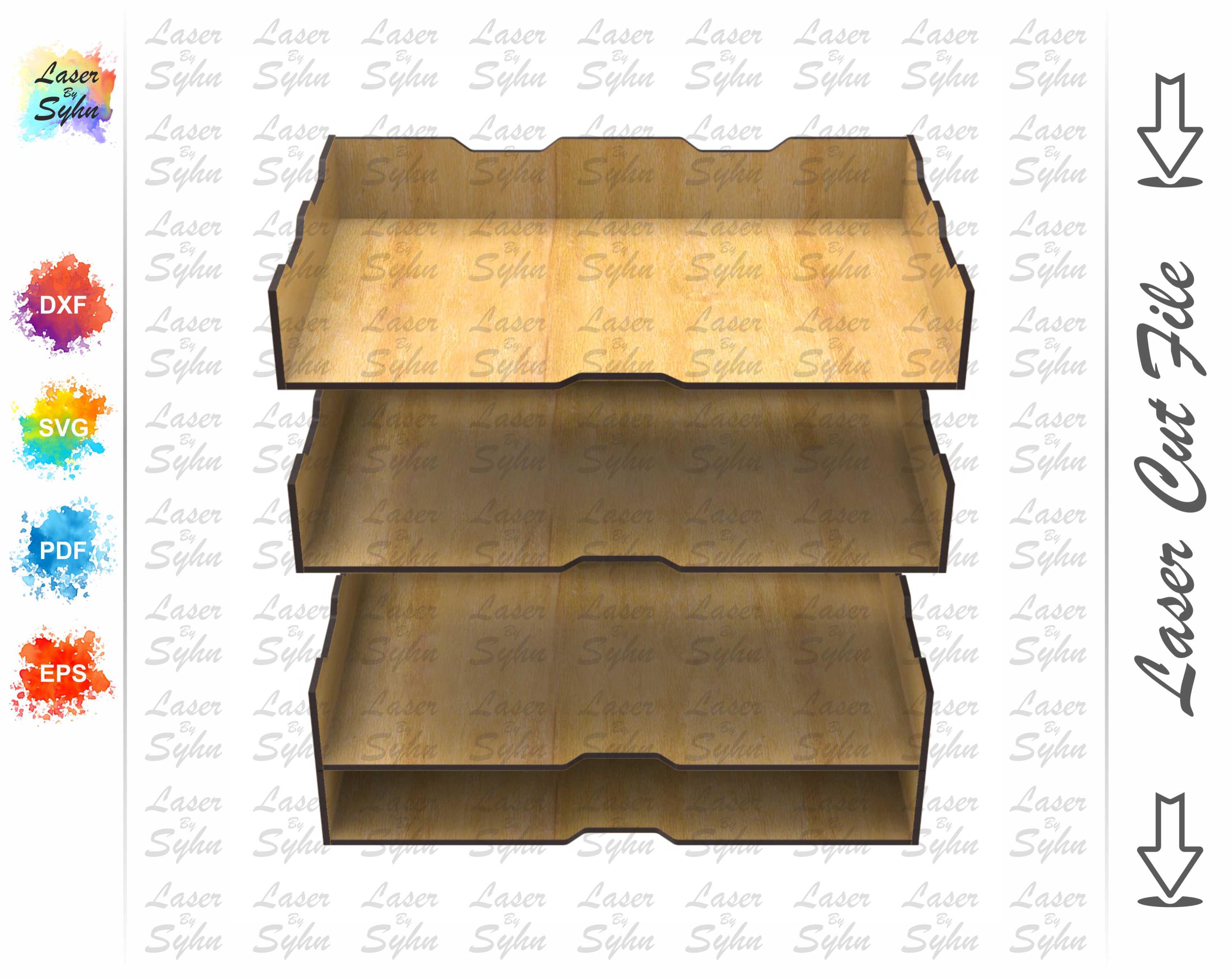 A4 Paper Organizer Laser Cut File – Stackable Desktop File Holder - Etsy