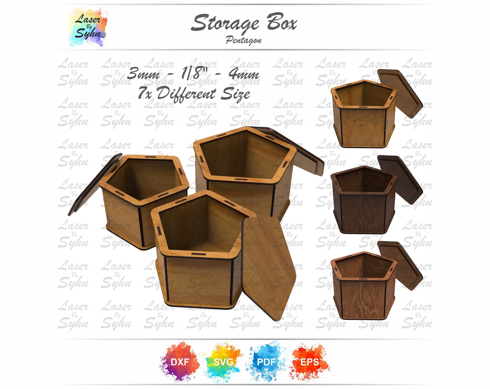 Laser Cut Wooden Box SVG, Laser Cutting File SVG , Birthday Gift Box ...