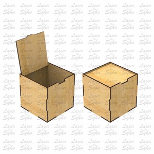 Laser Cut Wooden Cube Box SVG, Plywood Storage Cube Box SVG, Cube Box ...