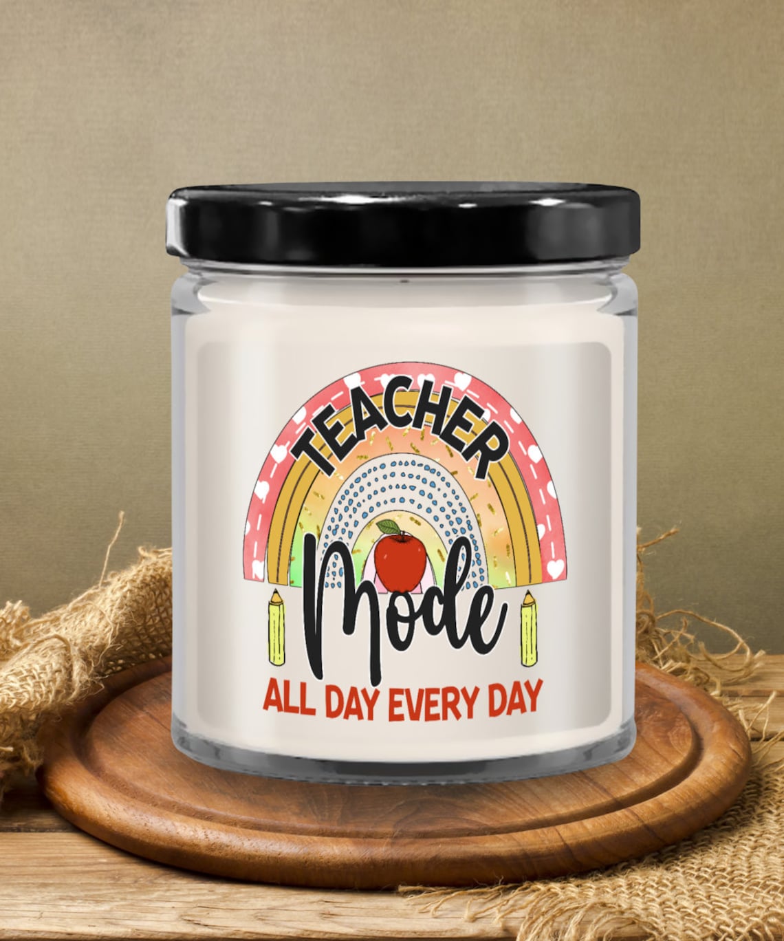 Teacher-mode,teacher Appreciation, Teacher Candle, Personalized Teacher ...