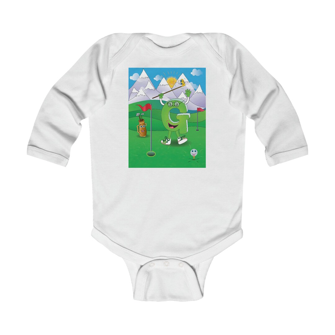 Alpha Buddies Green Goofy G Infant Long Sleeve Bodysuit - Etsy