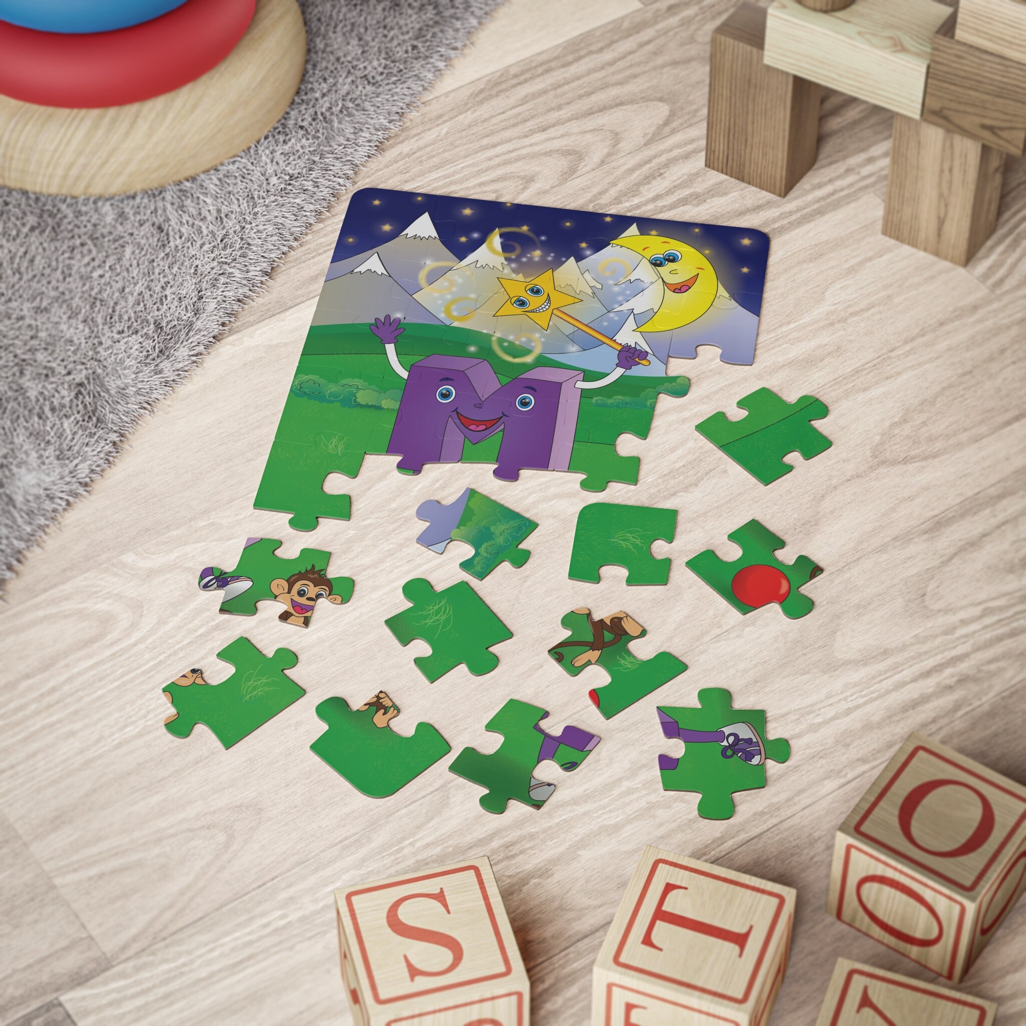 Alpha Buddies Magic milo M Kids' Letter Alphabet Puzzle, 30-piece - Etsy