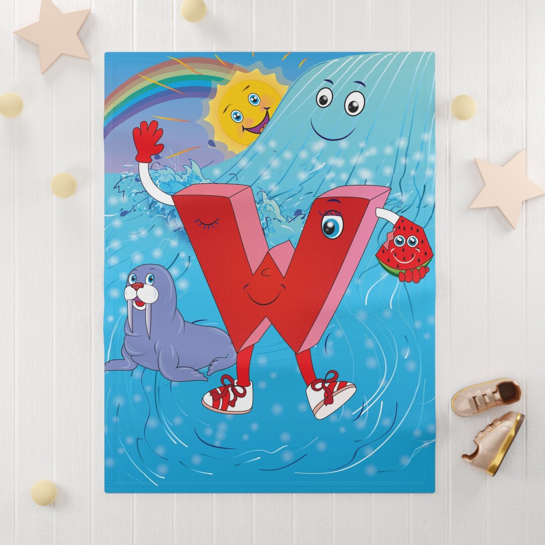 Alpha Buddies Wacky wally W Soft Fleece Baby Blanket - Etsy