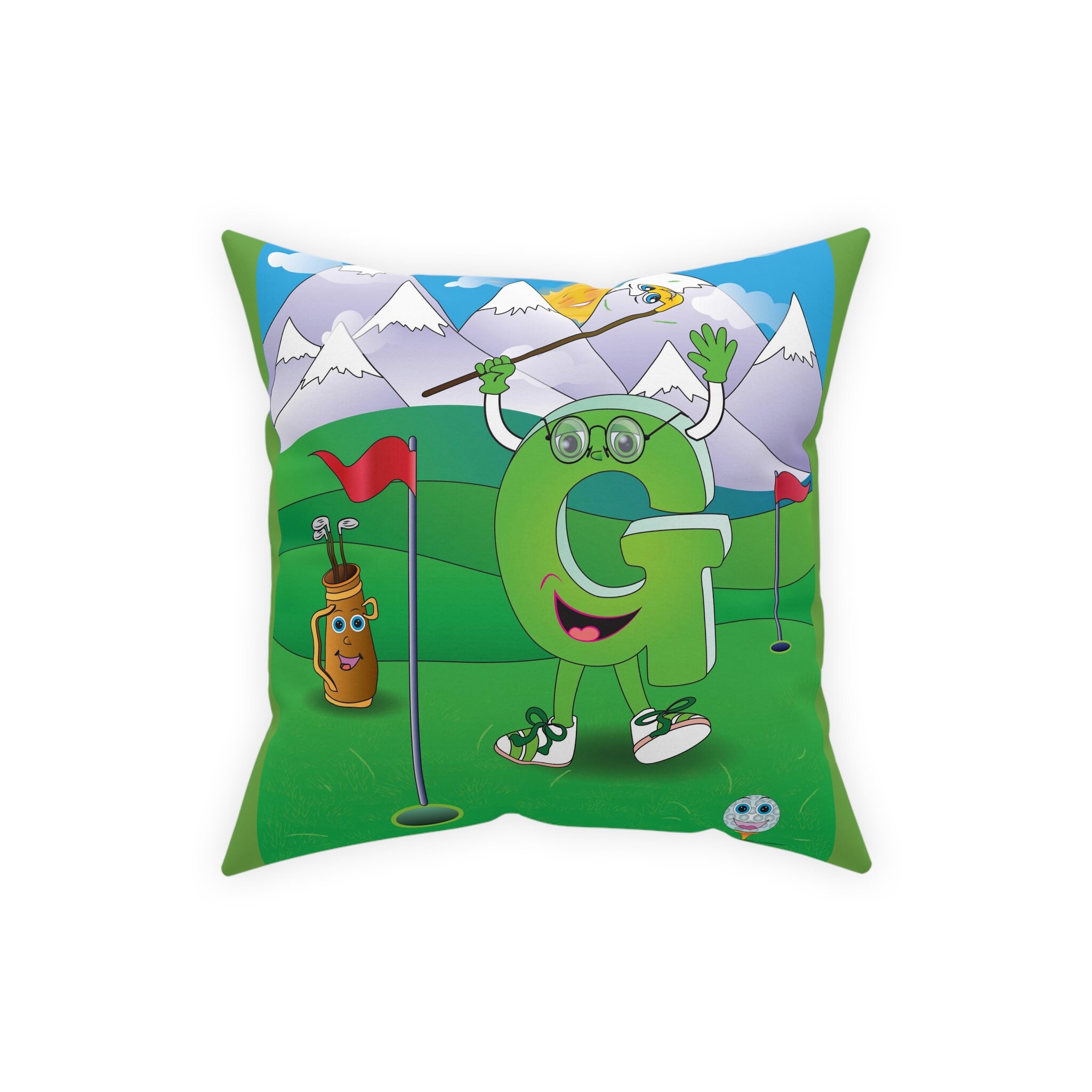 Alpha Buddies Green goofy G Broadcloth Pillow - Etsy
