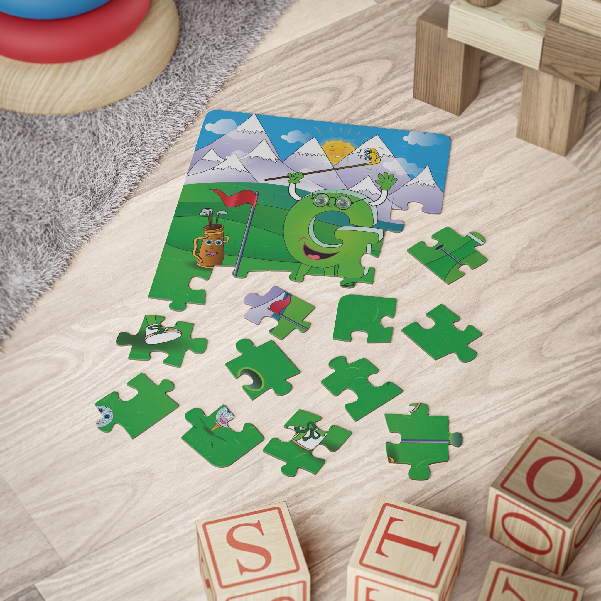 Alpha Buddies Green goofy G Kids' Puzzle, 30-piece - Etsy