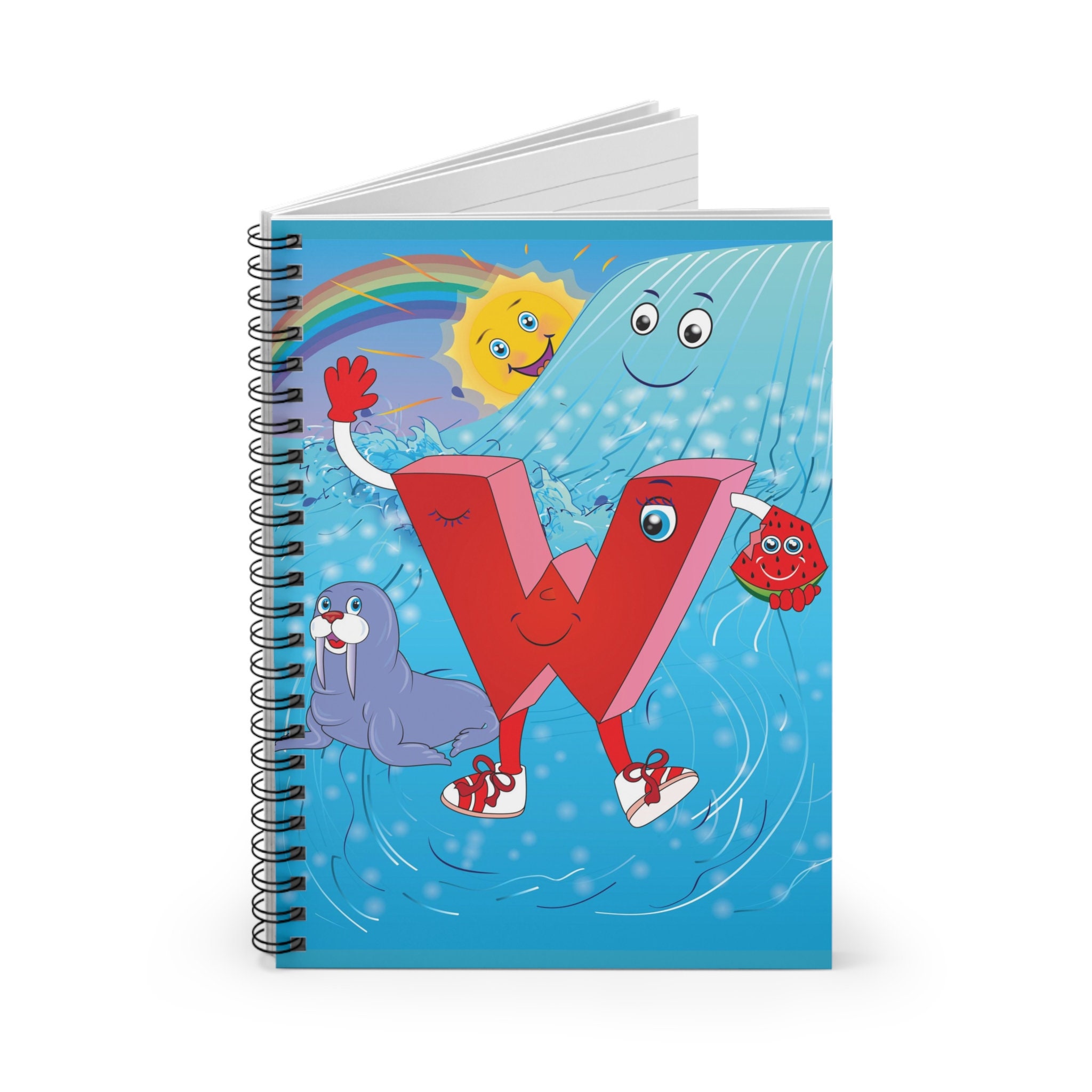 Alpha Buddies Wacky wally W Spiral Notebook Ruled Line - Etsy