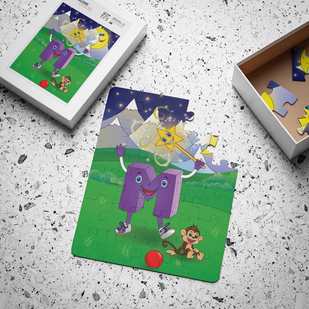 Alpha Buddies Magic milo M Kids' Letter Alphabet Puzzle, 30-piece - Etsy