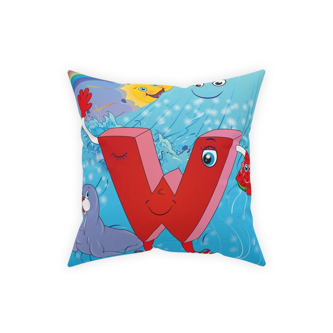 Alpha Buddies Wacky Wally W Broadcloth Pillow - Etsy