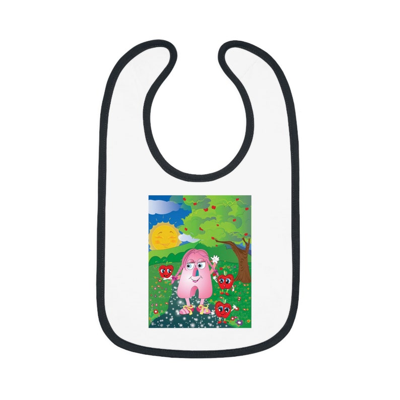 Alpha Buddies Alphabet alpha A Baby Contrast Trim Jersey Bib - Etsy