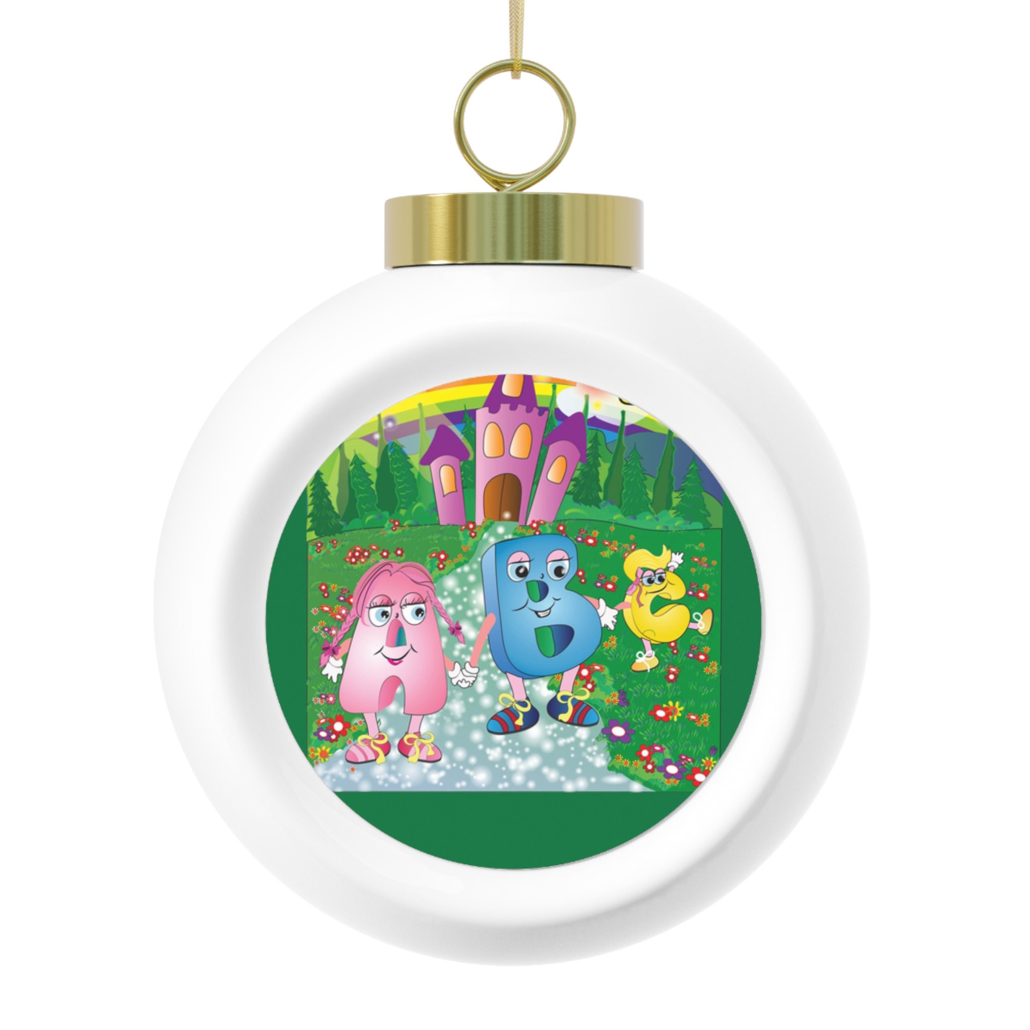 Alpha Buddies ABC Children's Initial Christmas Ball Ornament - Etsy