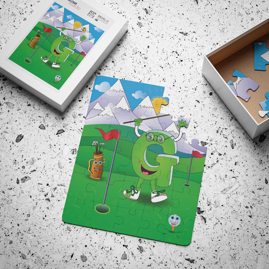 Alpha Buddies Green goofy G Kids' Puzzle, 30-piece - Etsy