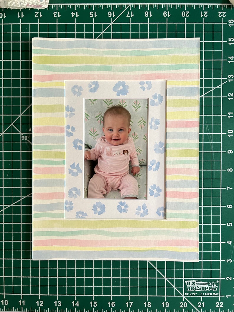 Mat for 9x12 Frame, 6x8 Opening Hand Painted, Multi Options - Etsy
