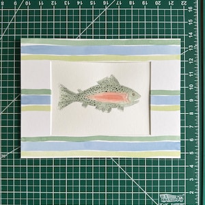 Mat for 9x12” Frame, 6x8” Opening- Hand Painted, Multi Options - Etsy