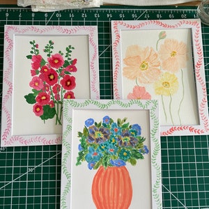 Hand Painted Mats for 7x9 Frame With 6x8 Opening Assorted - Etsy