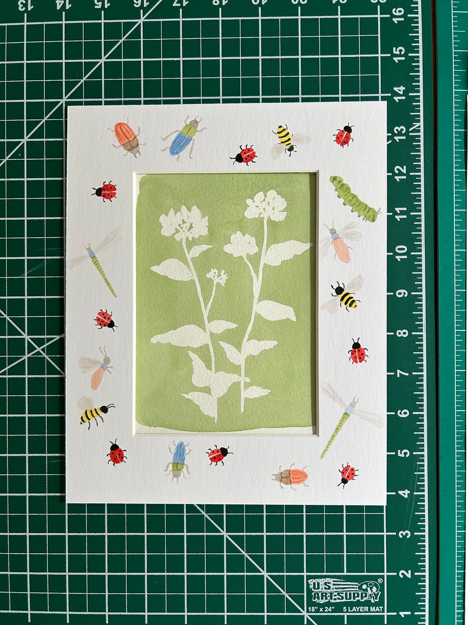 Critter Mats multi Sizes Hand Painted in Bugs & Bees - Etsy