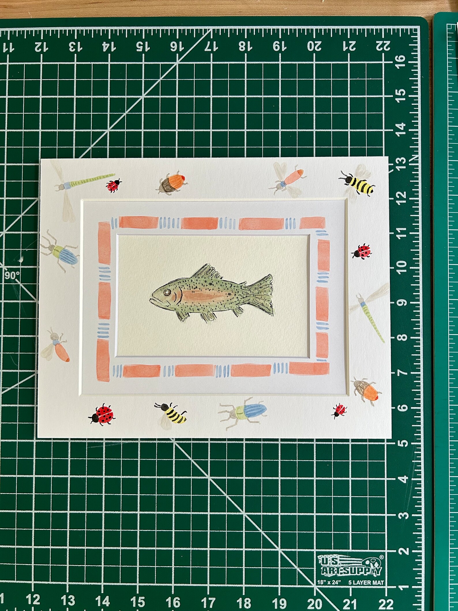 Critter Mats multi Sizes Hand Painted in Bugs & Bees - Etsy