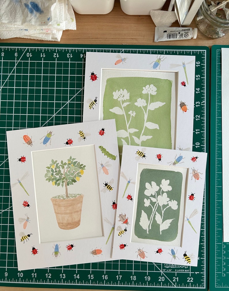 Critter Mats multi Sizes Hand Painted in Bugs & Bees - Etsy